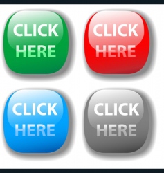 Blue button mouse click Royalty Free Vector Image