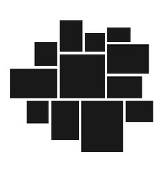 Square photo collage photos grid template Vector Image