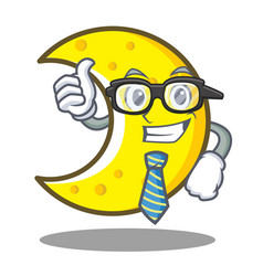 Super cool crescent moon character cartoon Vector Image