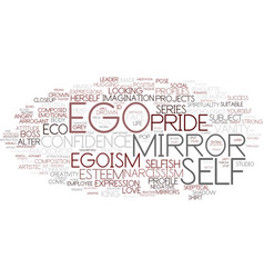 Ego word cloud concept Royalty Free Vector Image
