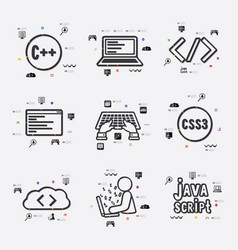 Programming infographic Royalty Free Vector Image