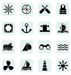 Sailing icons set Royalty Free Vector Image - VectorStock