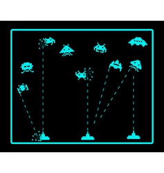 Attack of Space Invaders Royalty Free Vector Image