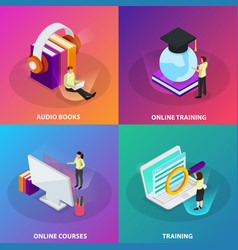 Futuristic education design concept Royalty Free Vector