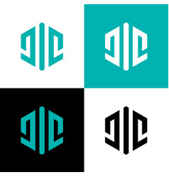 Initial letter jic logo design template elements Vector Image