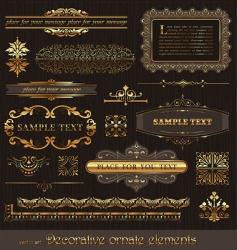 Vector set golden page decor Royalty Free Vector Image