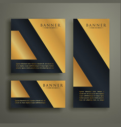 Premium shiny golden wave banner design Royalty Free Vector