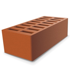 Bricks stack on wooden stand building materials Vector Image