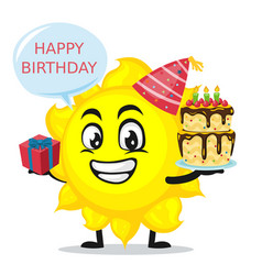 Sun mascot or character Royalty Free Vector Image