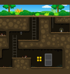 Cartoon secret door concept empty room with door Vector Image