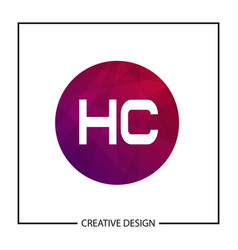 Initial letter hc logo template design Royalty Free Vector