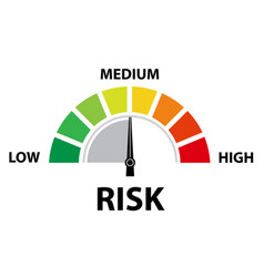 Medium risk speedometer concept presentation Vector Image