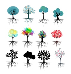 Trees set Royalty Free Vector Image - VectorStock