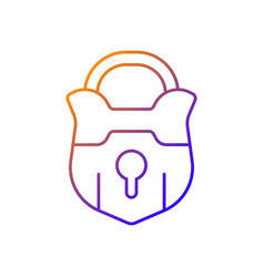 Lock gradient linear icon Royalty Free Vector Image