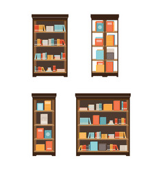 Home library interior Royalty Free Vector Image