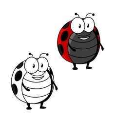 Cartoon ladybug waving Royalty Free Vector Image