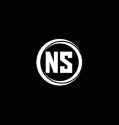Ns logo letter monogram with triangle shape Vector Image