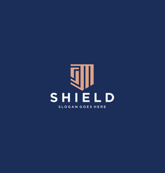 Sm shield logo Royalty Free Vector Image - VectorStock