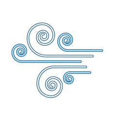 Wave air flow blue color logo Royalty Free Vector Image