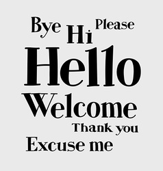 Polite words Royalty Free Vector Image - VectorStock