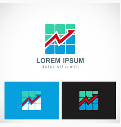 Gold arrow progress logo Royalty Free Vector Image