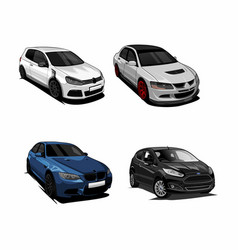 Scene with accident on road Royalty Free Vector Image