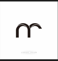 Rm initial letter split lowercase logo modern Vector Image