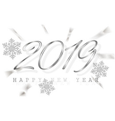 Silver glitter alphabet numbers 3 with shadow Vector Image