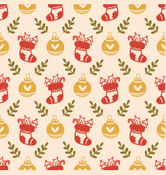 Christmas seamless pattern with balls Royalty Free Vector