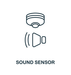 Sound sensor icon simple element from sensors Vector Image