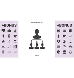 Hierarchy icon symbol Royalty Free Vector Image