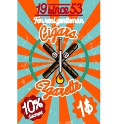 Tobacco shop logo cigarettes night Royalty Free Vector Image