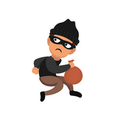 Policeman tries to chase a thief Royalty Free Vector Image
