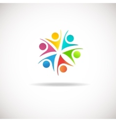 Human people group logo family business Royalty Free Vector