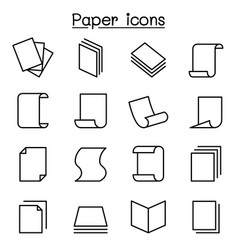 Process data analysis icon set in thin line style Vector Image