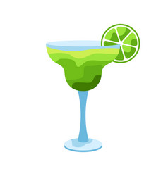 Smoothie cocktail green drink with cucumber Vector Image