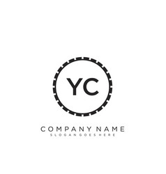Yc initials letter wedding monogram logos Vector Image
