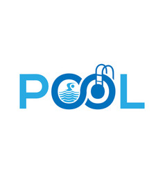 Little boy swimmer in the swimming pool kids Vector Image