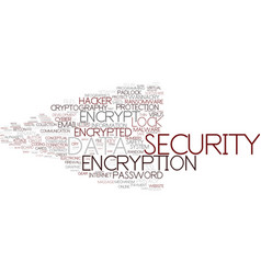 Encrypt word cloud concept Royalty Free Vector Image