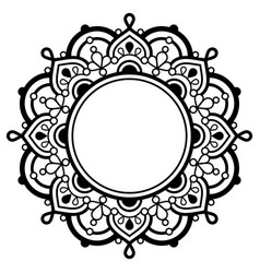 Coloring simple sun mandala Royalty Free Vector Image