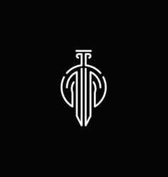 Circle sword logo Royalty Free Vector Image - VectorStock