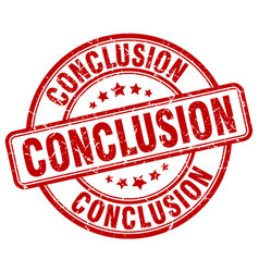 Conclusion red grunge round vintage rubber stamp Vector Image