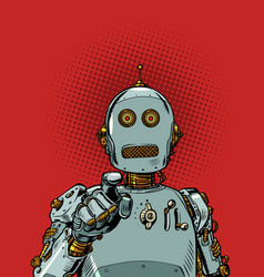 Robot artist drawing madonna ai generated Vector Image