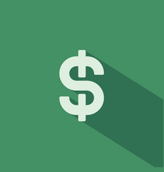 Flat dollar money symbol Royalty Free Vector Image