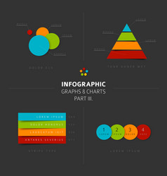 Set of flat design infographic charts and graphs 2