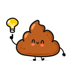 Cute smiling happy funny pooptoilet paper Vector Image