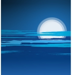 Beautiful night sea beach Royalty Free Vector Image