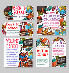 Back to school banner design Royalty Free Vector Image