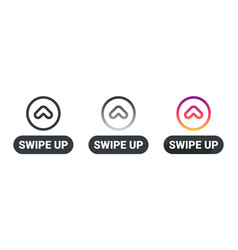 Swipe up arrows icons template buttons Royalty Free Vector