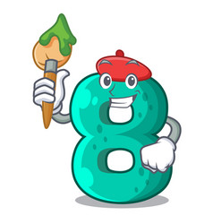 Pirate raster version cartoon shaped number eight Vector Image